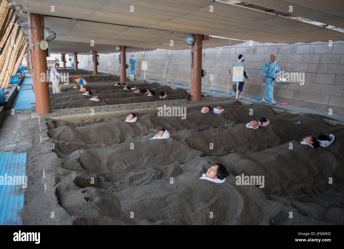 Japan, Kyushu Island, Ibusuki City, Thermal Sand Bath Stock Photo - Alamy