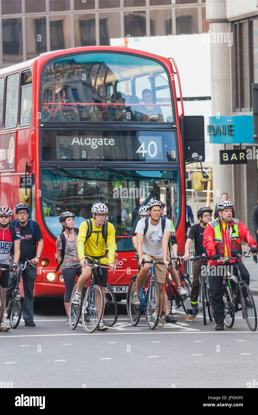 England, London, City of London, Cyclists Stock Photo - Alamy