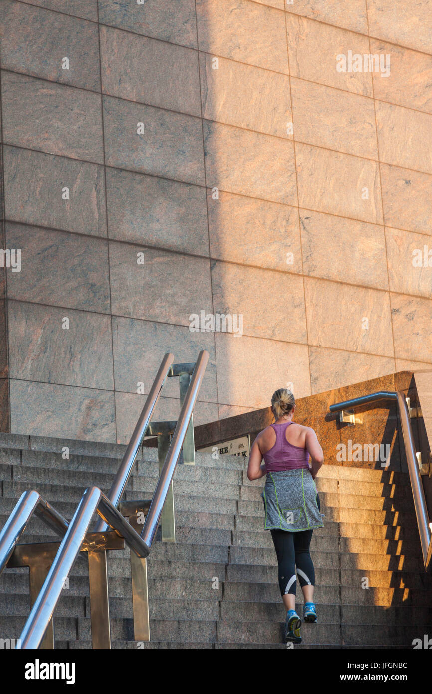 Running up the stairs hi-res stock photography and images - Alamy