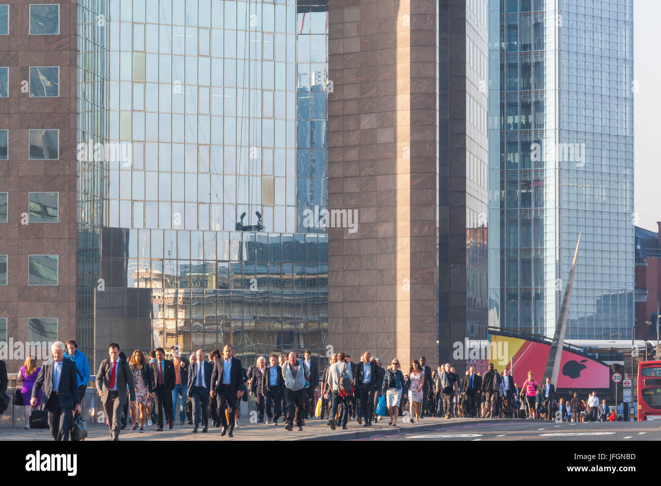 Crowd crossing bridge hi-res stock photography and images - Alamy