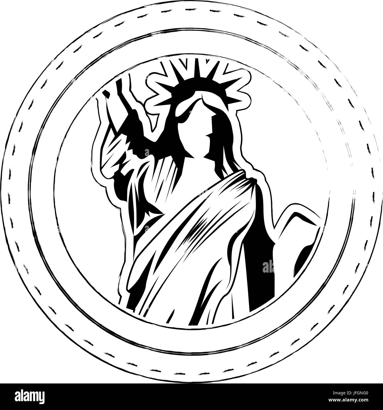 Lady liberty vector vectors Black and White Stock Photos & Images - Alamy
