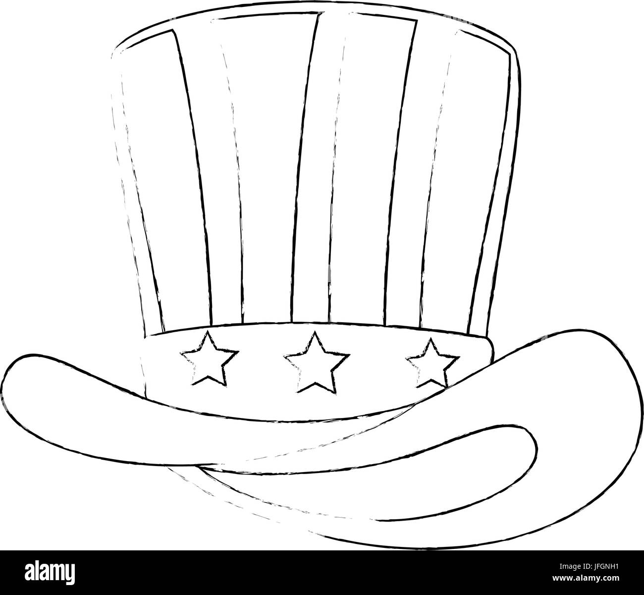 Uncle sam hat icon vector illustration graphic design Stock Vector ...