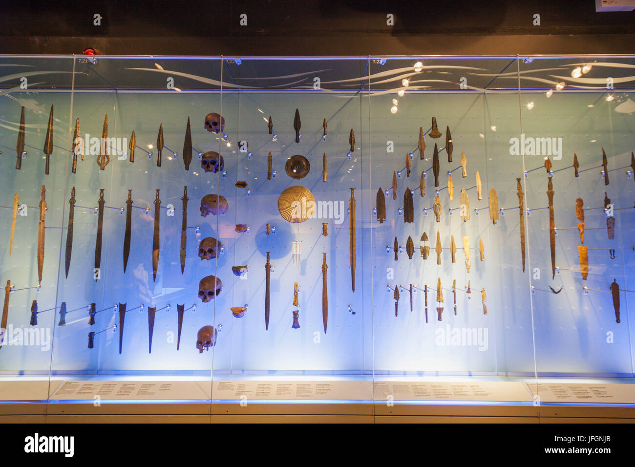 England, London, The City, Museum of London, Exhibit of Ancient Bronze ...