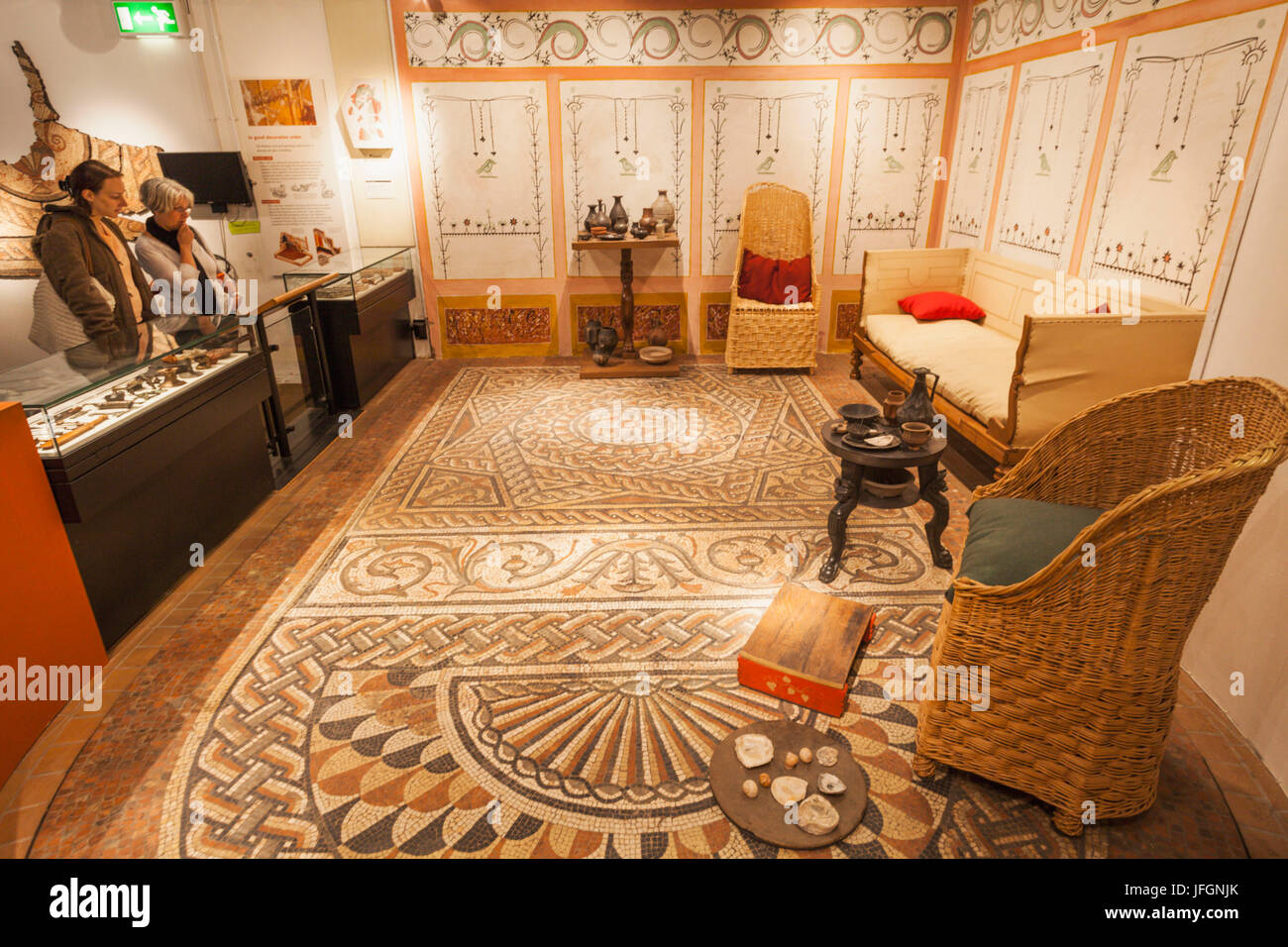 England, London, The City, Museum of London, Exhibit of Recreated Roman ...