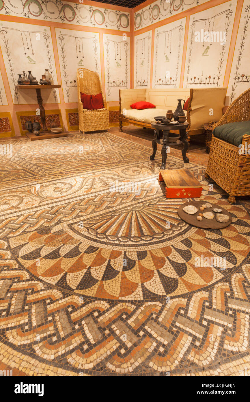 England, London, The City, Museum of London, Exhibit of Recreated Roman ...