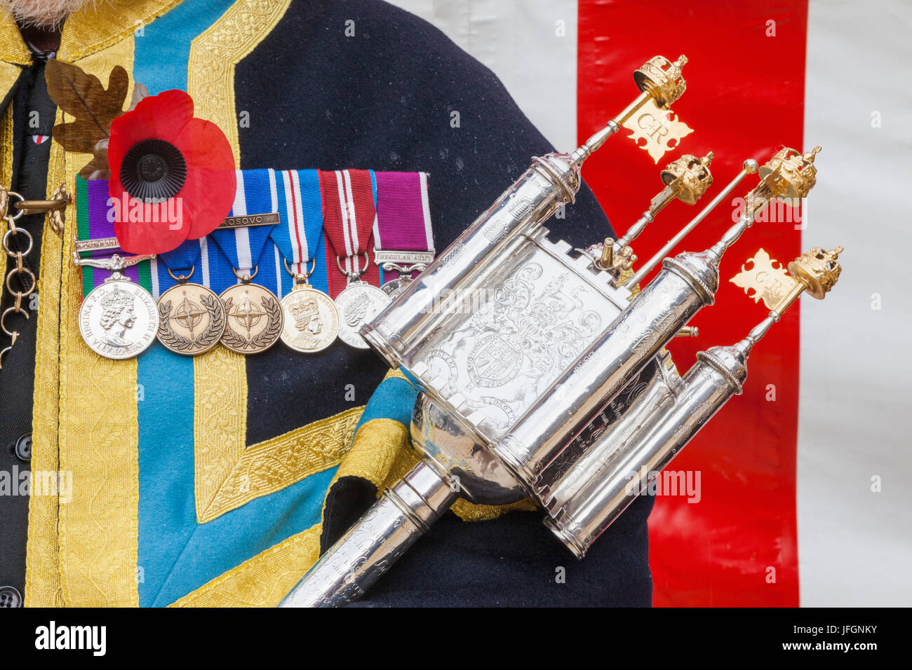England, London, The Lord Mayor's Show, Tower Ward Mace Stock Photo - Alamy
