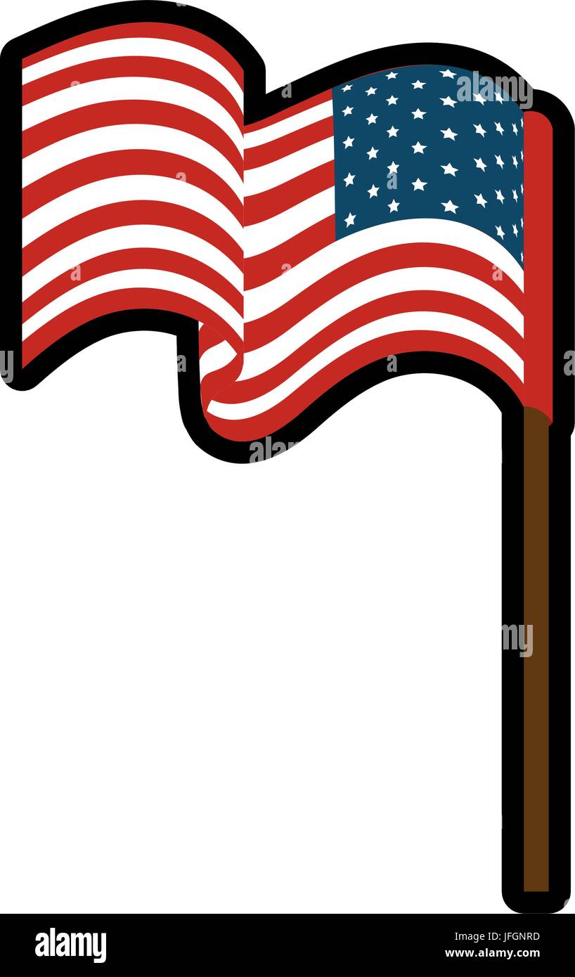 United states flag icon vector illustration graphic design Stock Vector ...