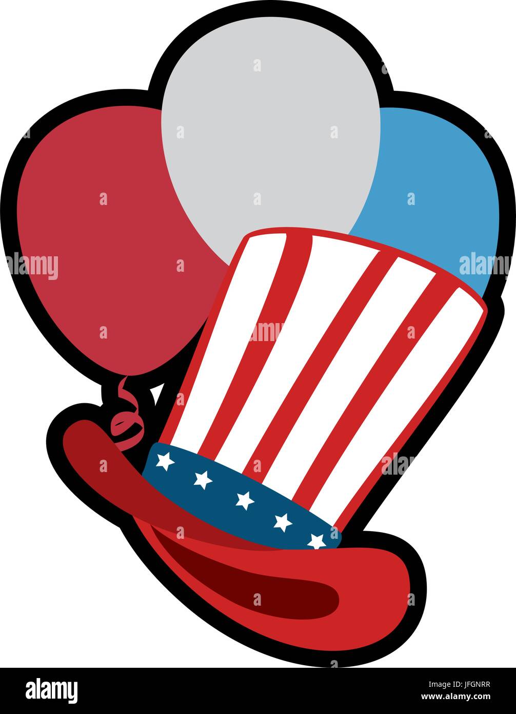 Uncle sam hat icon vector illustration graphic design Stock Vector ...