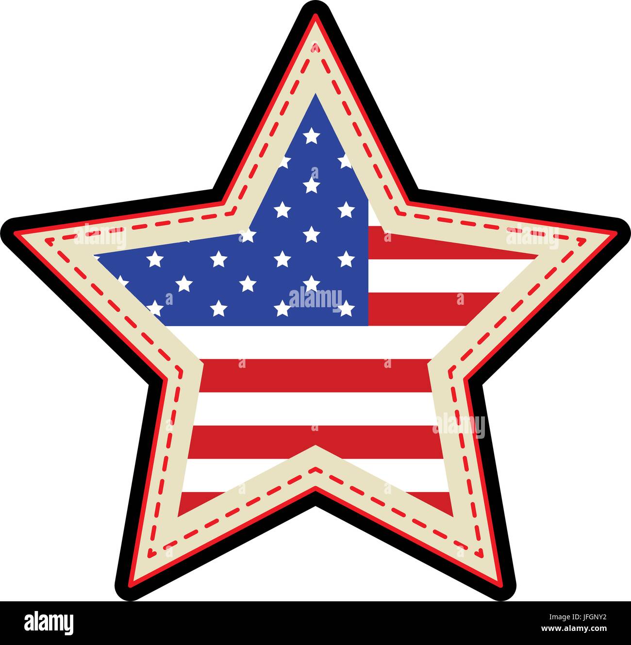United states flag icon vector illustration graphic design Stock Vector ...