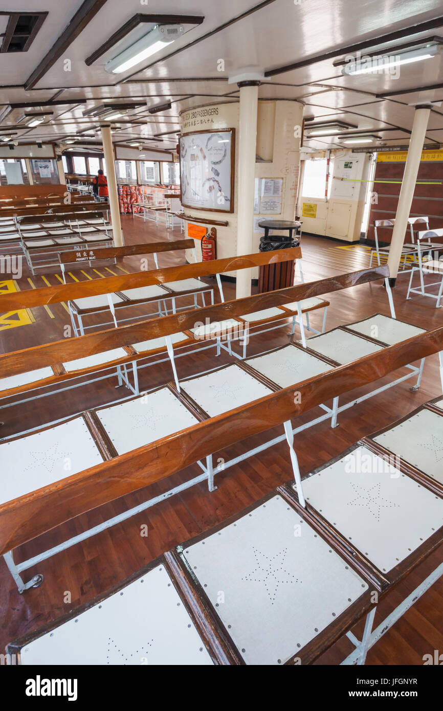 China, Hong Kong, Star Ferry Upper Deck Seating Stock Photo - Alamy