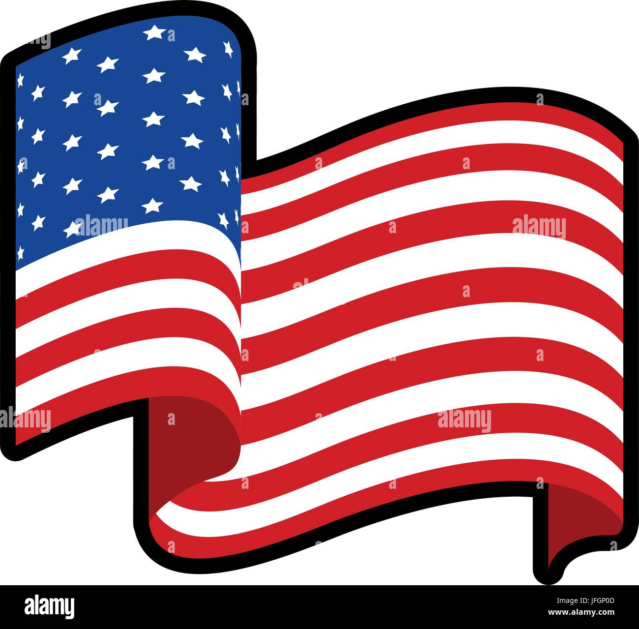 United states flag icon vector illustration graphic design Stock Vector ...