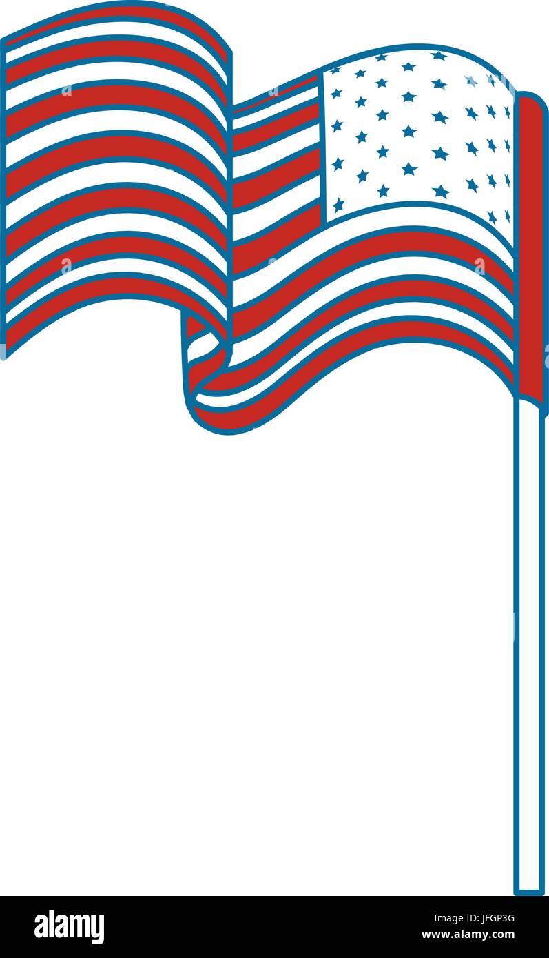 United states flag icon vector illustration graphic design Stock Vector ...