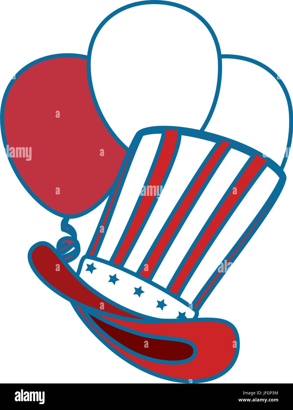 Uncle sam hat icon vector illustration graphic design Stock Vector ...