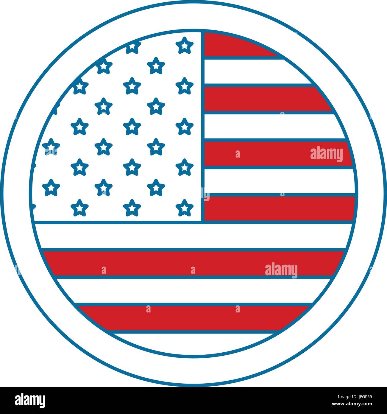 United states flag icon vector illustration graphic design Stock Vector ...