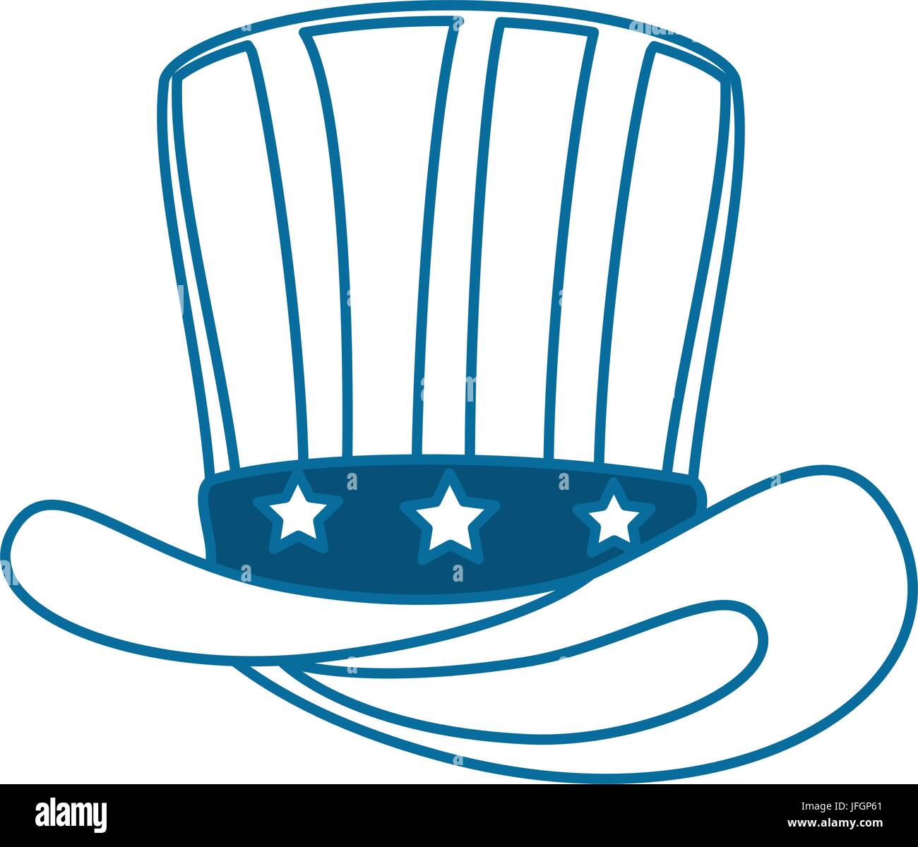 Uncle sam hat icon vector illustration graphic design Stock Vector ...