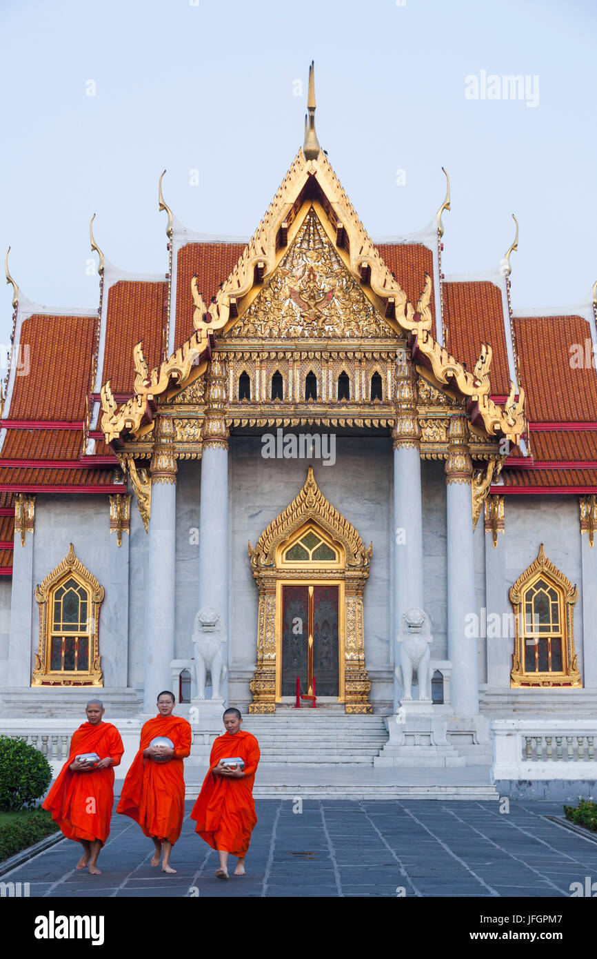 Thailand, Bangkok, Wat Benchamabophit aka The Marble Temple Stock Photo ...