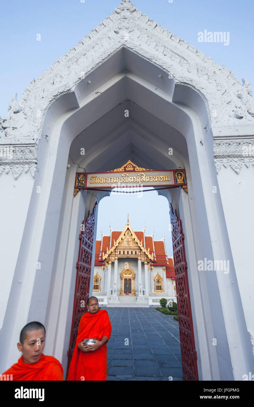 Thailand, Bangkok, Wat Benchamabophit aka The Marble Temple Stock Photo ...