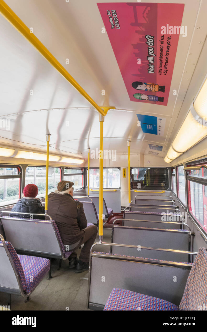 Interior of routemaster double decker bus hi-res stock photography and ...