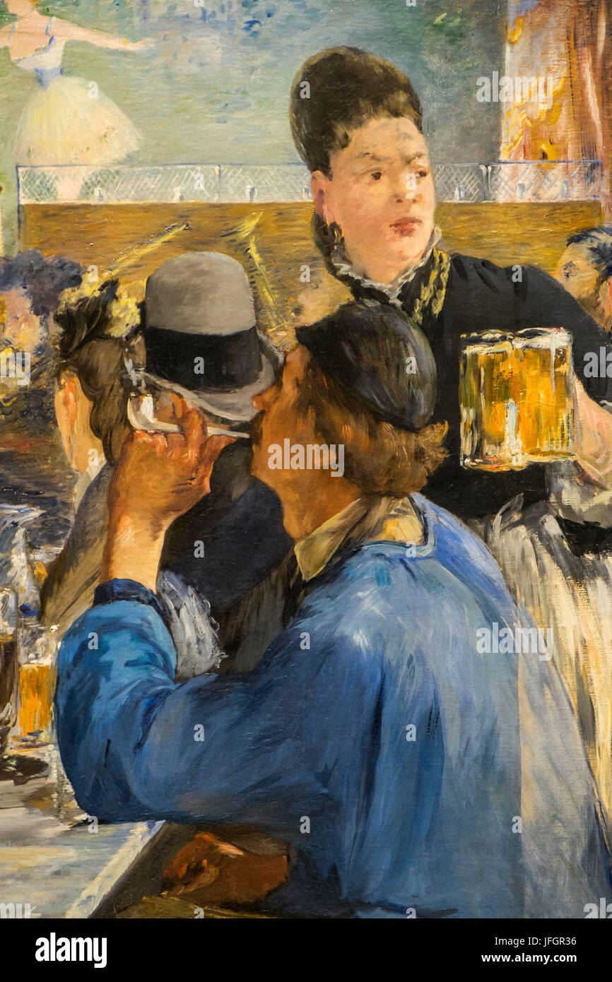 Painting of the of cafe concert by edouard manet hi-res stock ...