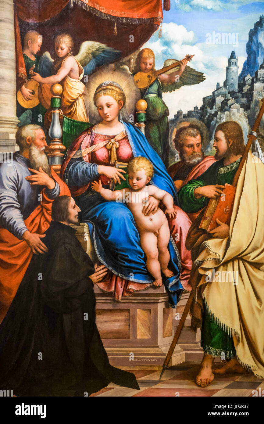 Madonna With Child And Angels High Resolution Stock Photography and ...
