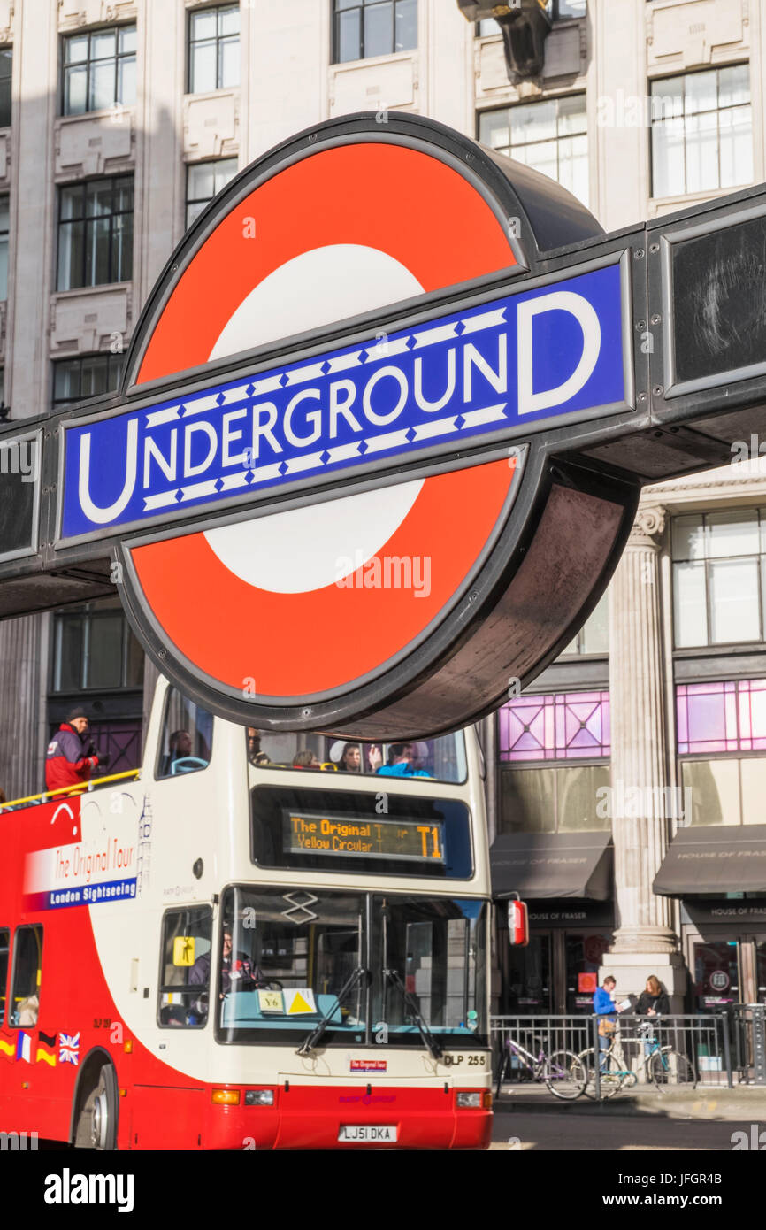 England, London, Underground Sign Stock Photo - Alamy