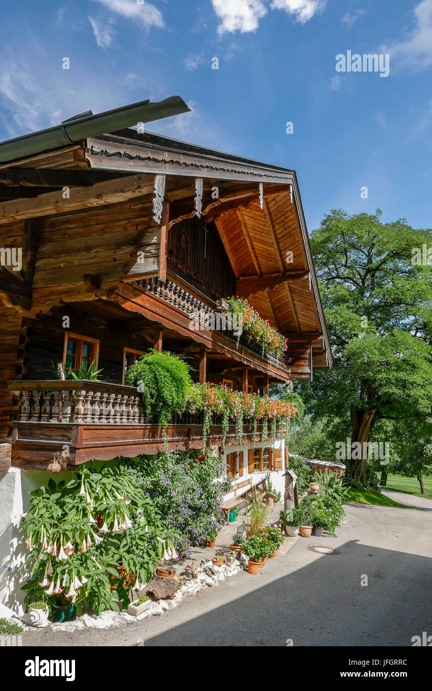 flower-decorated Bavarian mountain farm called Dorner in Saint ...