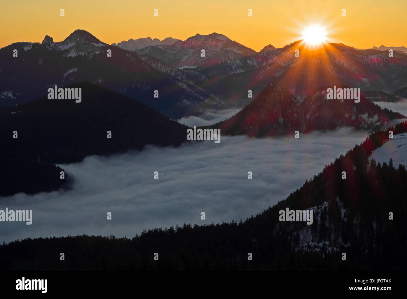 Germany, Bavaria, Upper Bavaria, Tölzer country, Bavarian Alpine ...