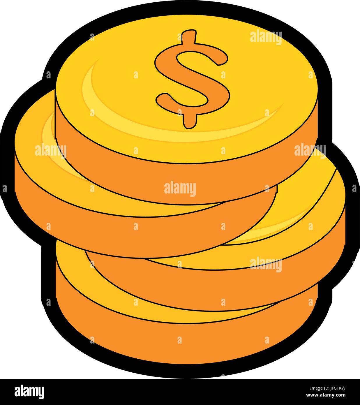 Money coins piled up Stock Vector Image & Art - Alamy
