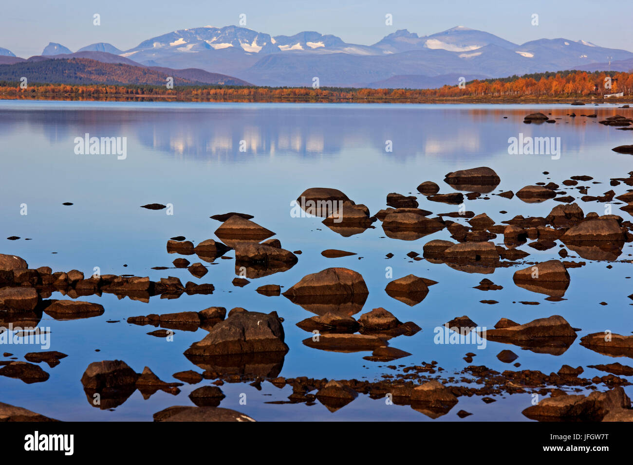 Europe, Sweden, Lapland, province of Norrbotten, Nikkaluokta, view ...