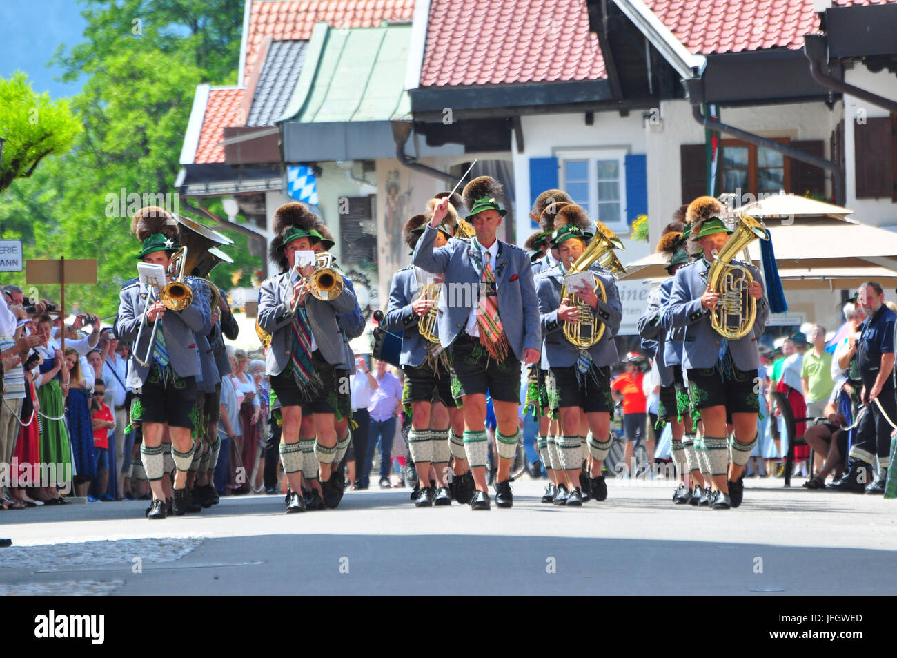 Bavaria, chapel, traditional costume, marches Stock Photo - Alamy