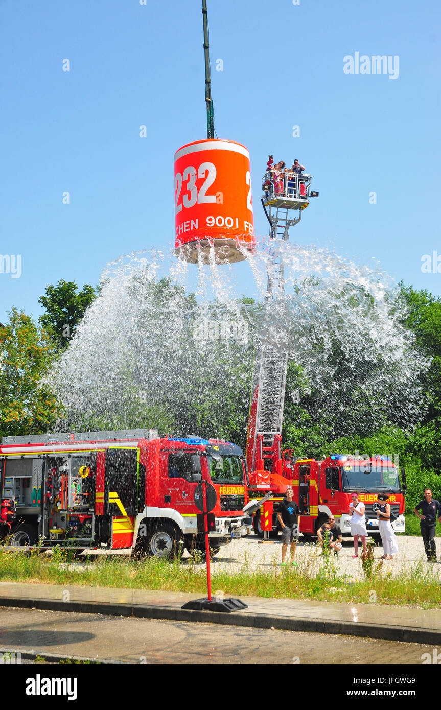 Germany, Bavaria, fire brigade, vehicles, fire-fighting cases Stock ...