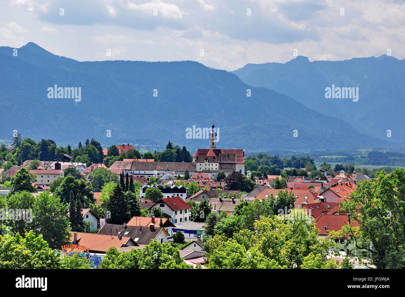 Germany, Bavaria, Murnau, view of a place Stock Photo - Alamy