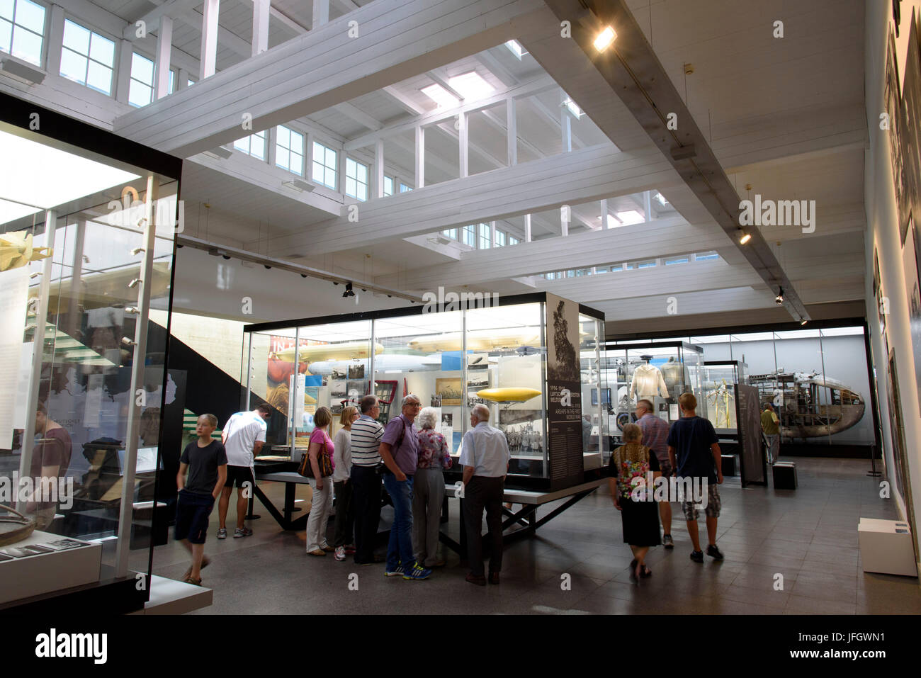 Zeppelin museum inside, Friedrichshafen, Lake of Constance, Baden ...