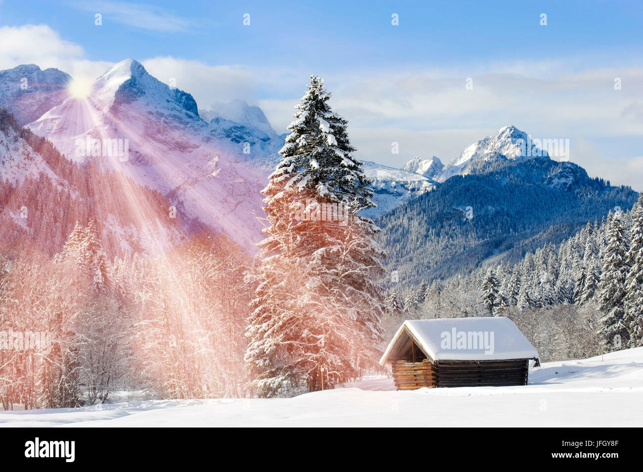Scenery in winter with elmau hi-res stock photography and images - Alamy