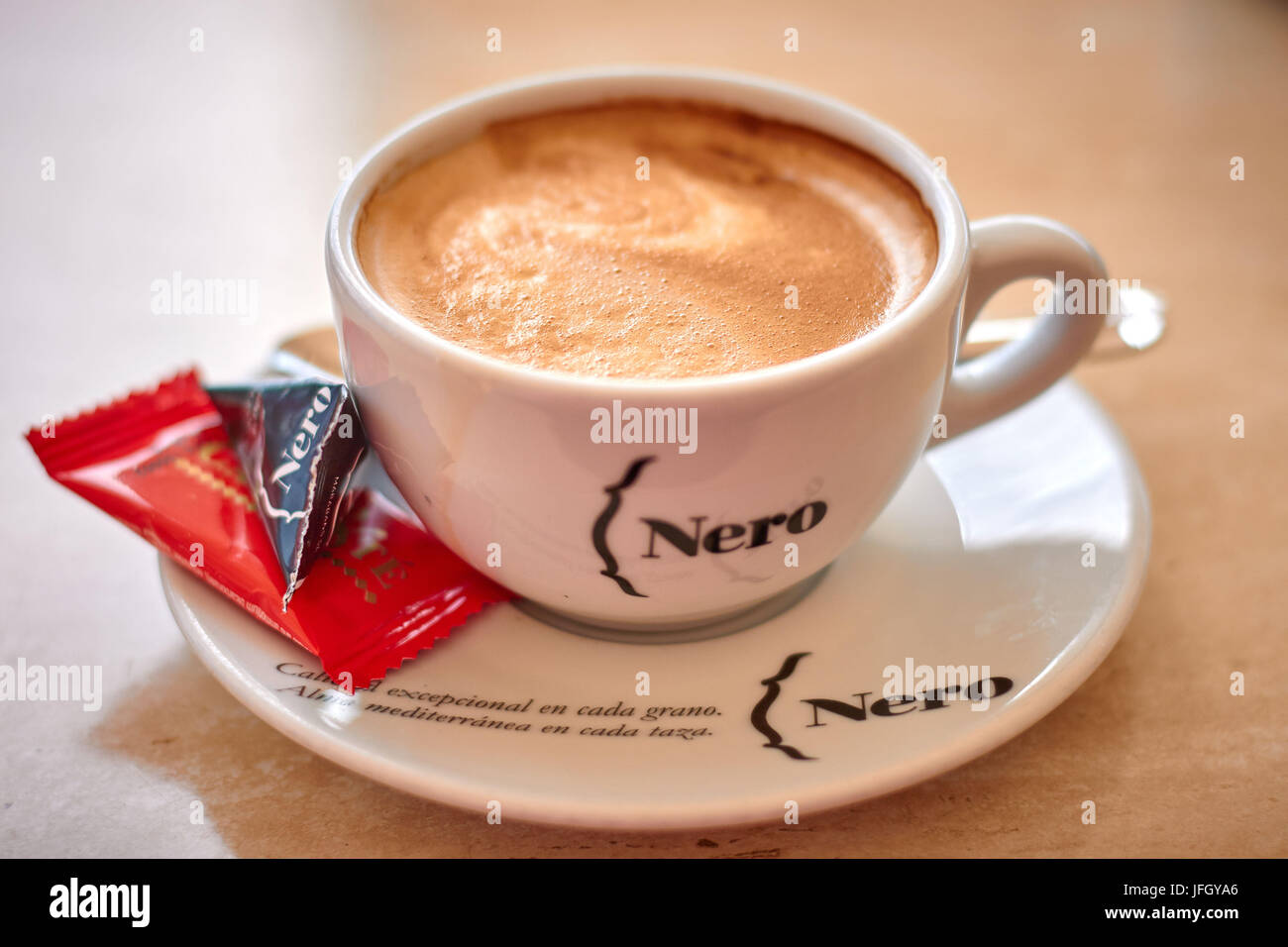 Cafe con leche Stock Photo - Alamy