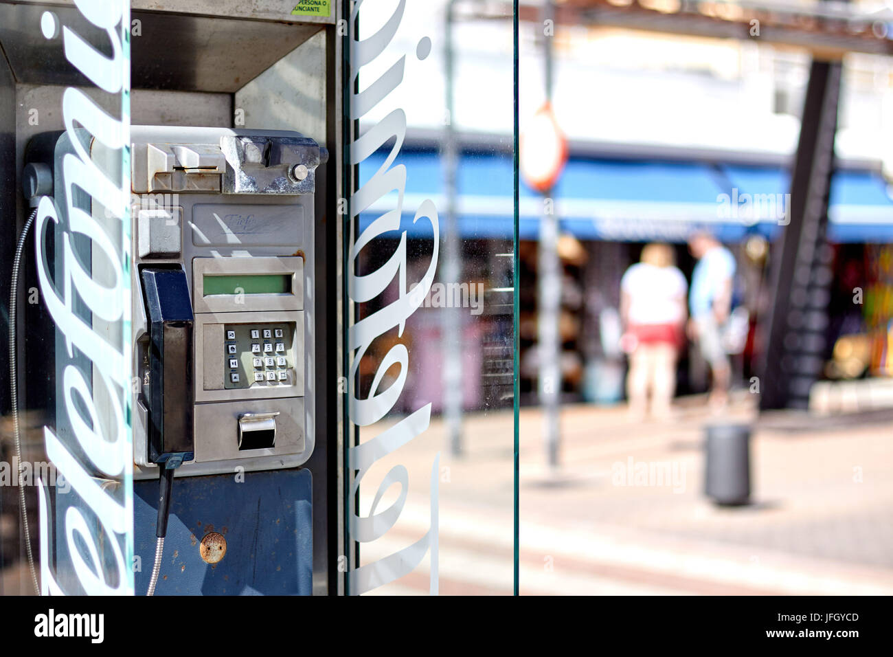 Telephone box, Spain Stock Photo - Alamy