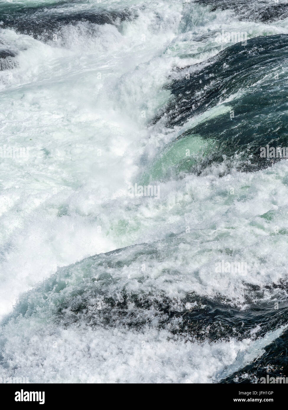 Blustering waterfall the Rhine Falls Neuhausen Switzerland Stock Photo ...