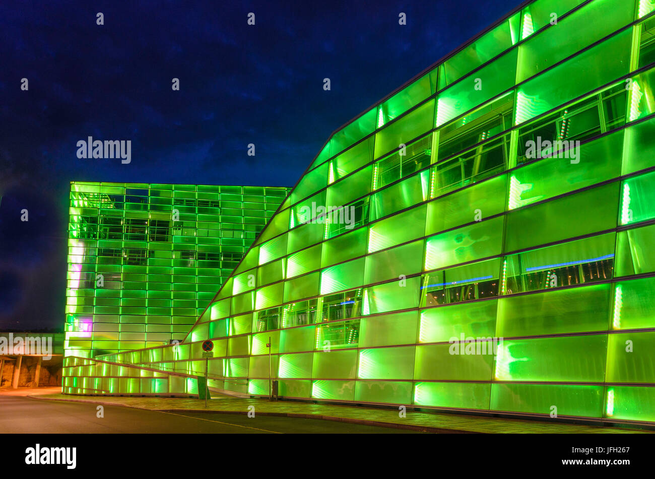Ars Electronica centre, Austria, Upper Austria, central room, Linz ...