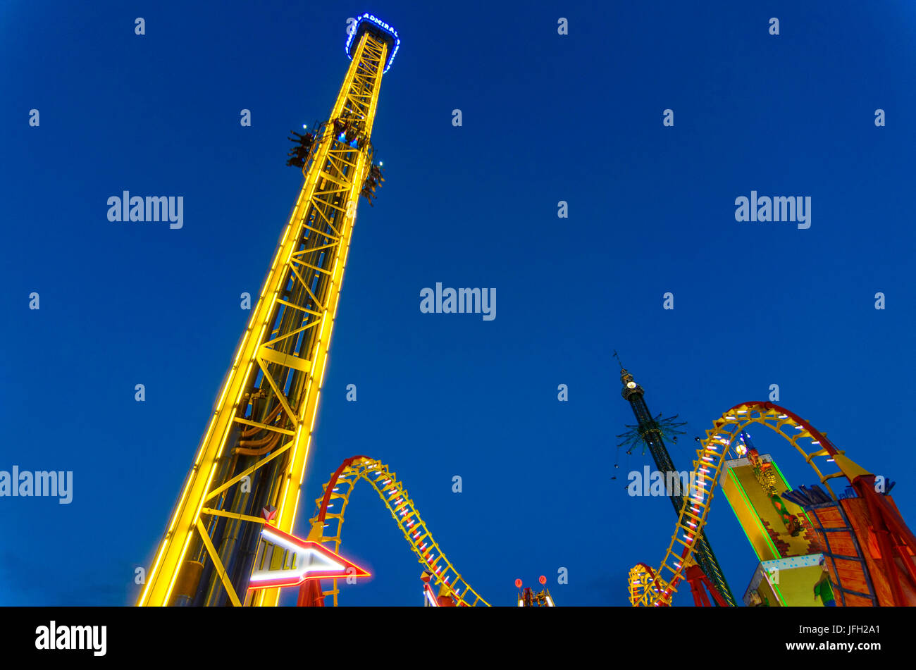 Roller coaster prater vienna austria hi-res stock photography and ...