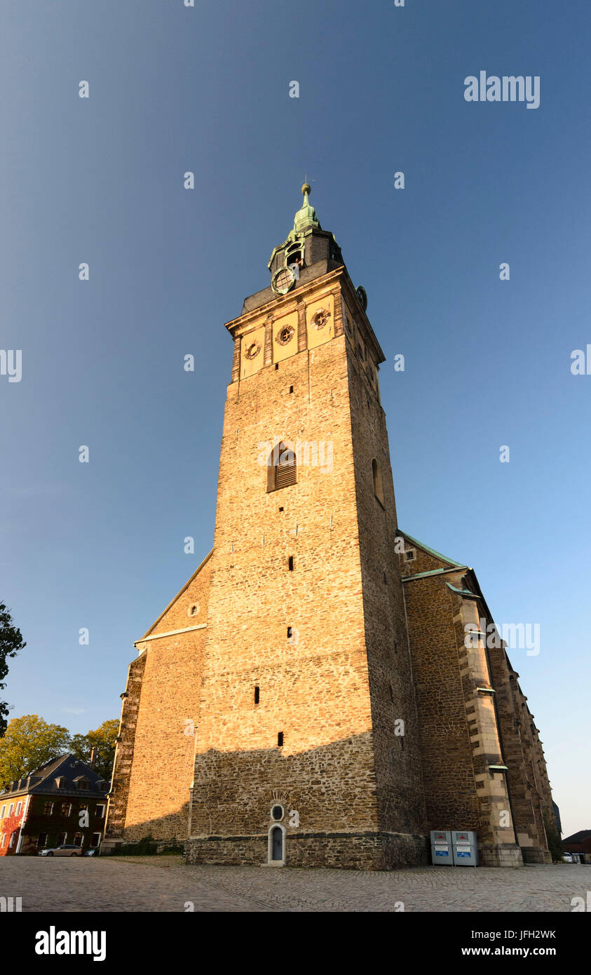 Schneeberg erzgebirge st wolfgangs church hi-res stock photography and ...