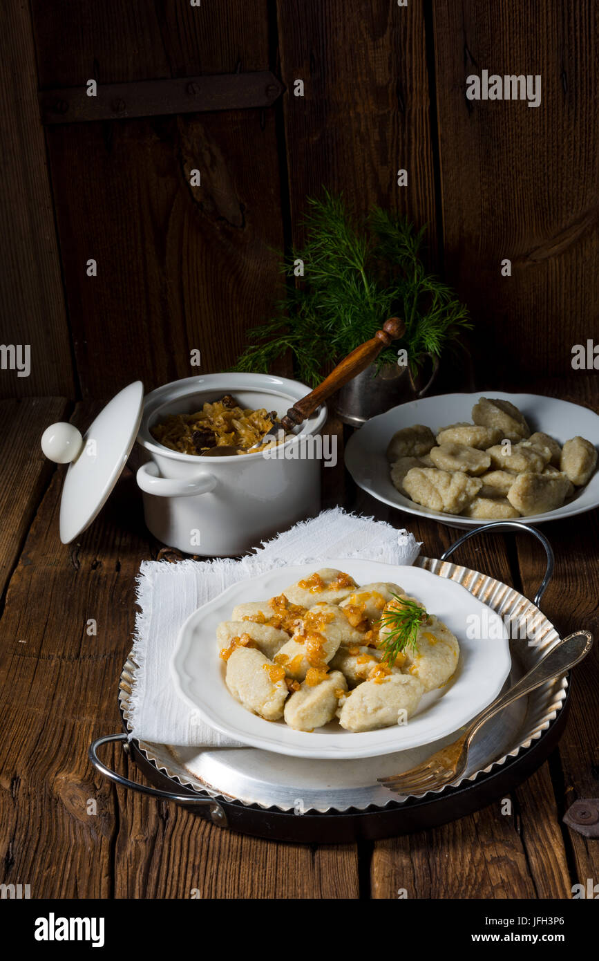 silesian gray potato dumplings Stock Photo - Alamy