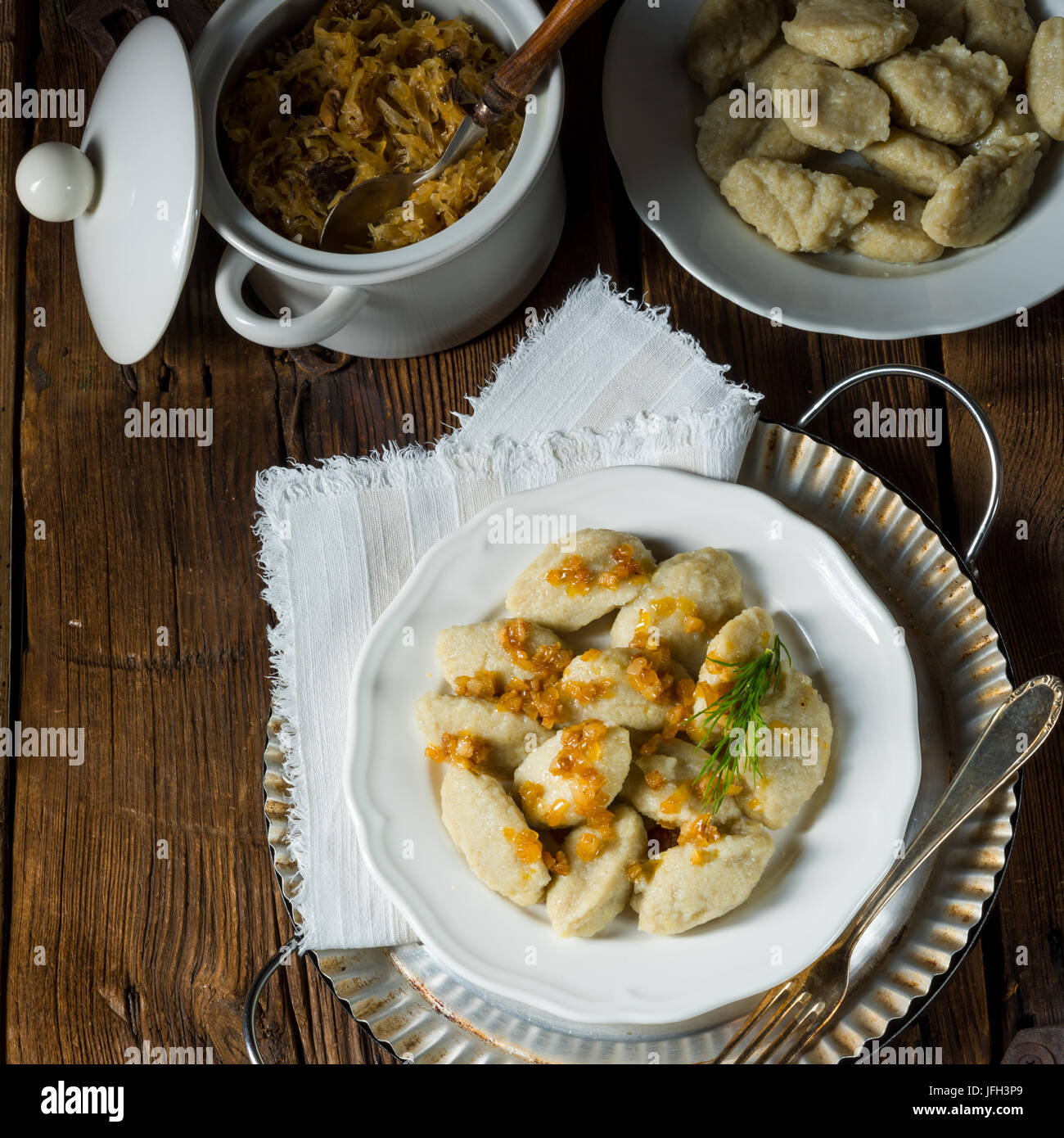 silesian gray potato dumplings Stock Photo - Alamy