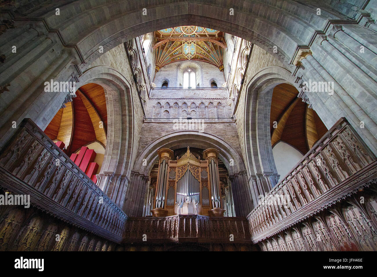 Interior of St David's Cathedral - Pembrokeshire Stock Photo - Alamy