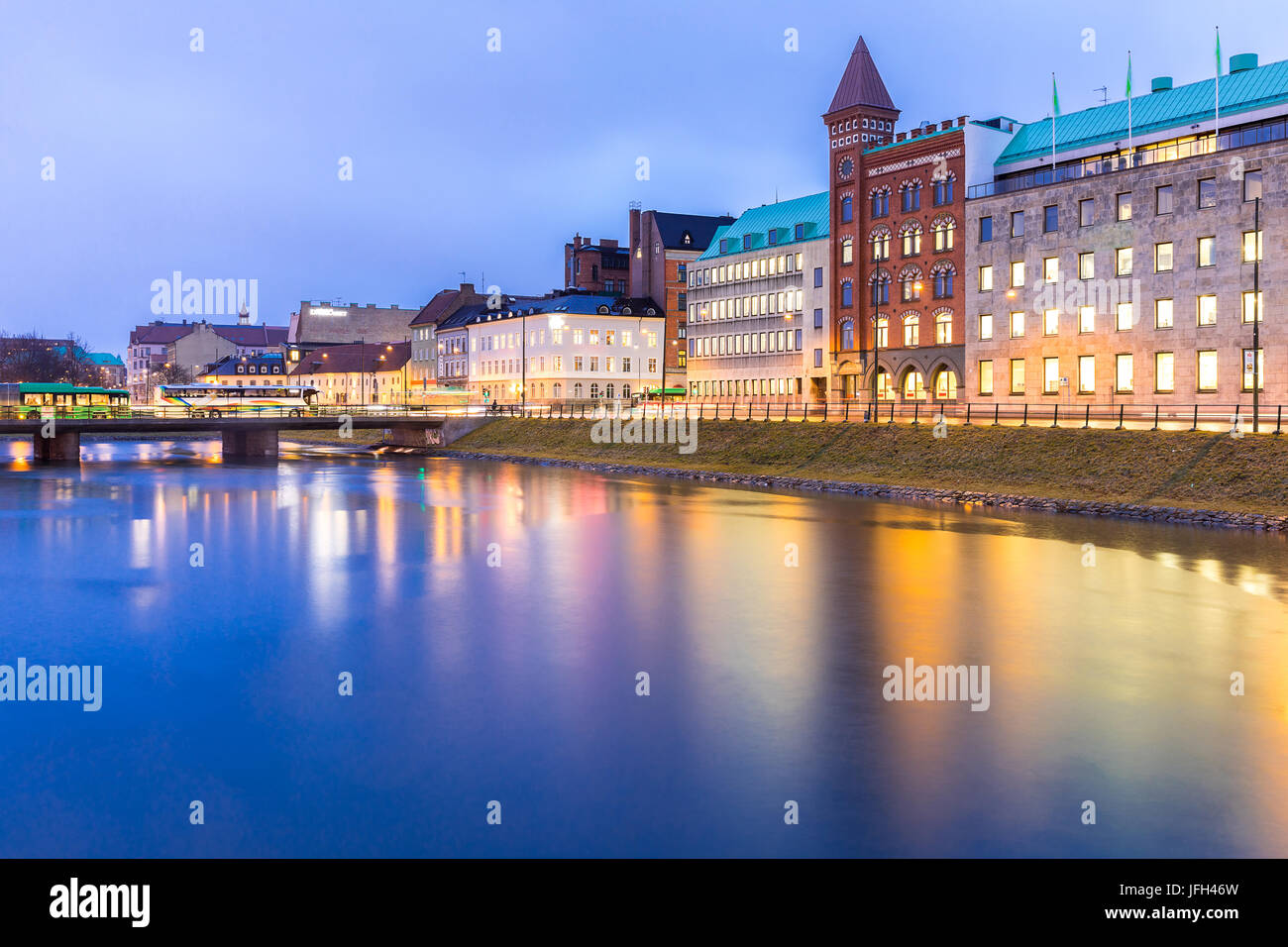 Malmo cityscape downtown night hi-res stock photography and images - Alamy