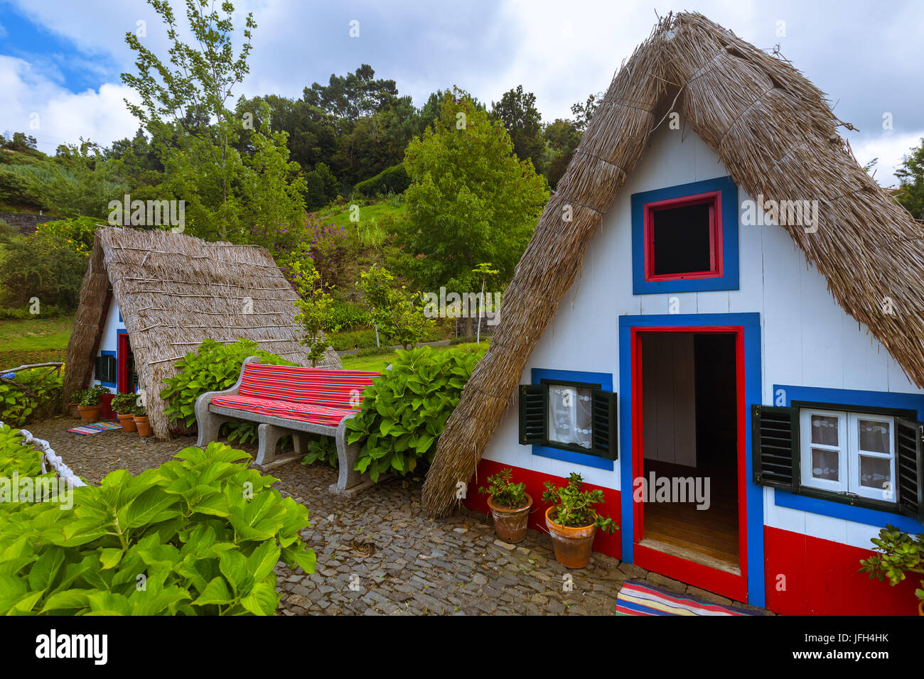 Traditional Madeira house in Santana Portugal Stock Photo - Alamy