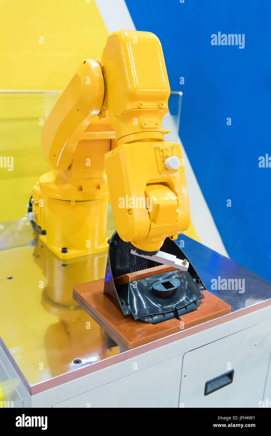 Industrial robot with conveyor in manufacture factory,Smart factory ...