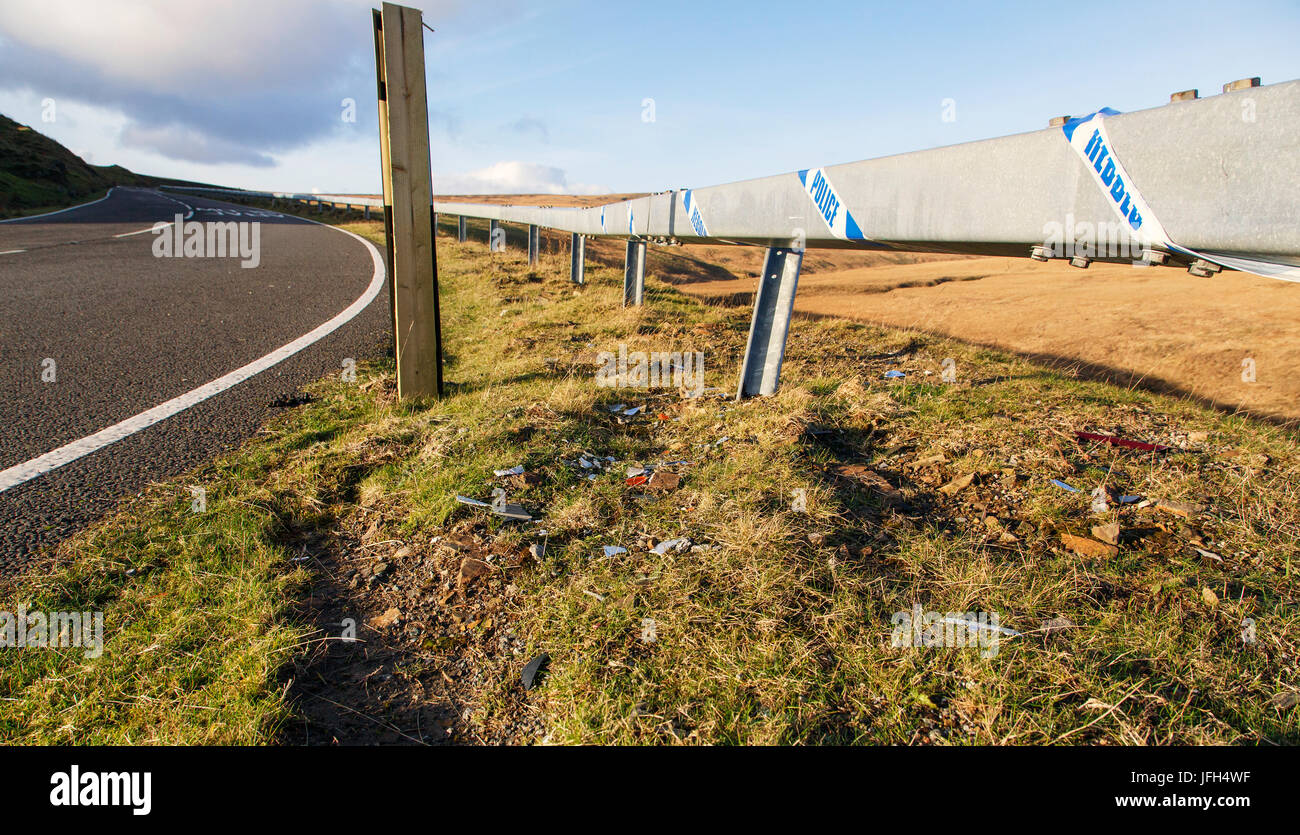 Accident Scene - A470 Stock Photo - Alamy