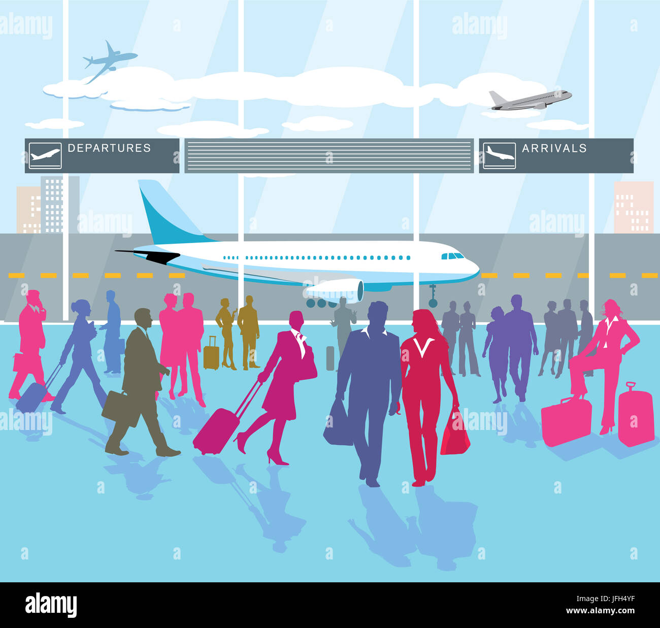 Airport passenger terminal and waiting room Stock Photo - Alamy