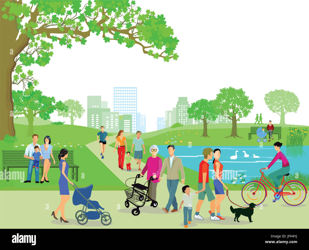 People Relaxing in the park Stock Photo - Alamy