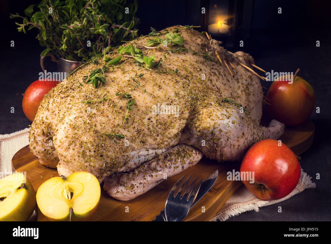 Stuffed fresh duck Stock Photo - Alamy